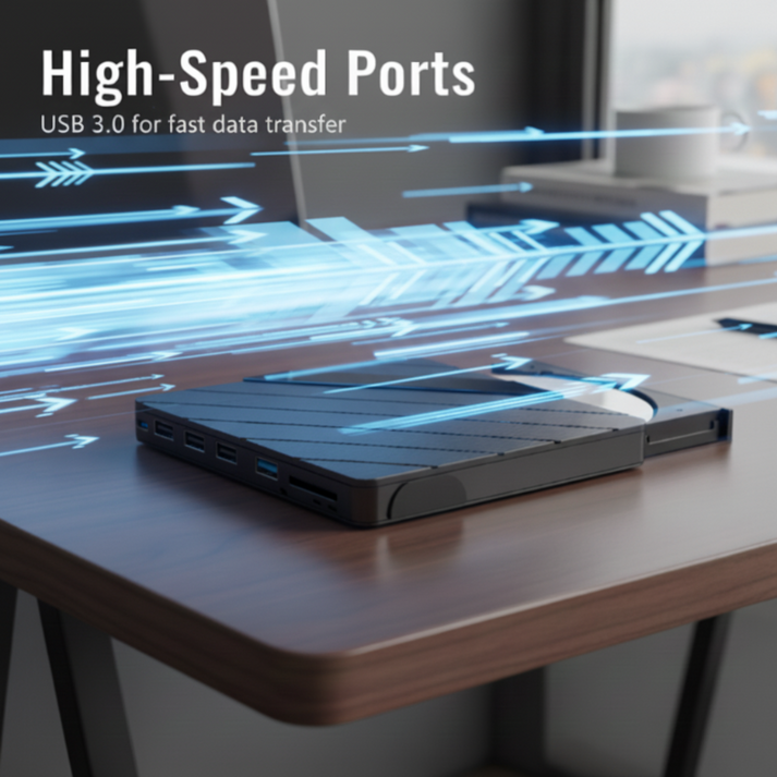 Externes CD/DVD-Laufwerksgehäuse mit USB 3.0 RGB-Beleuchtung – Multifu ...